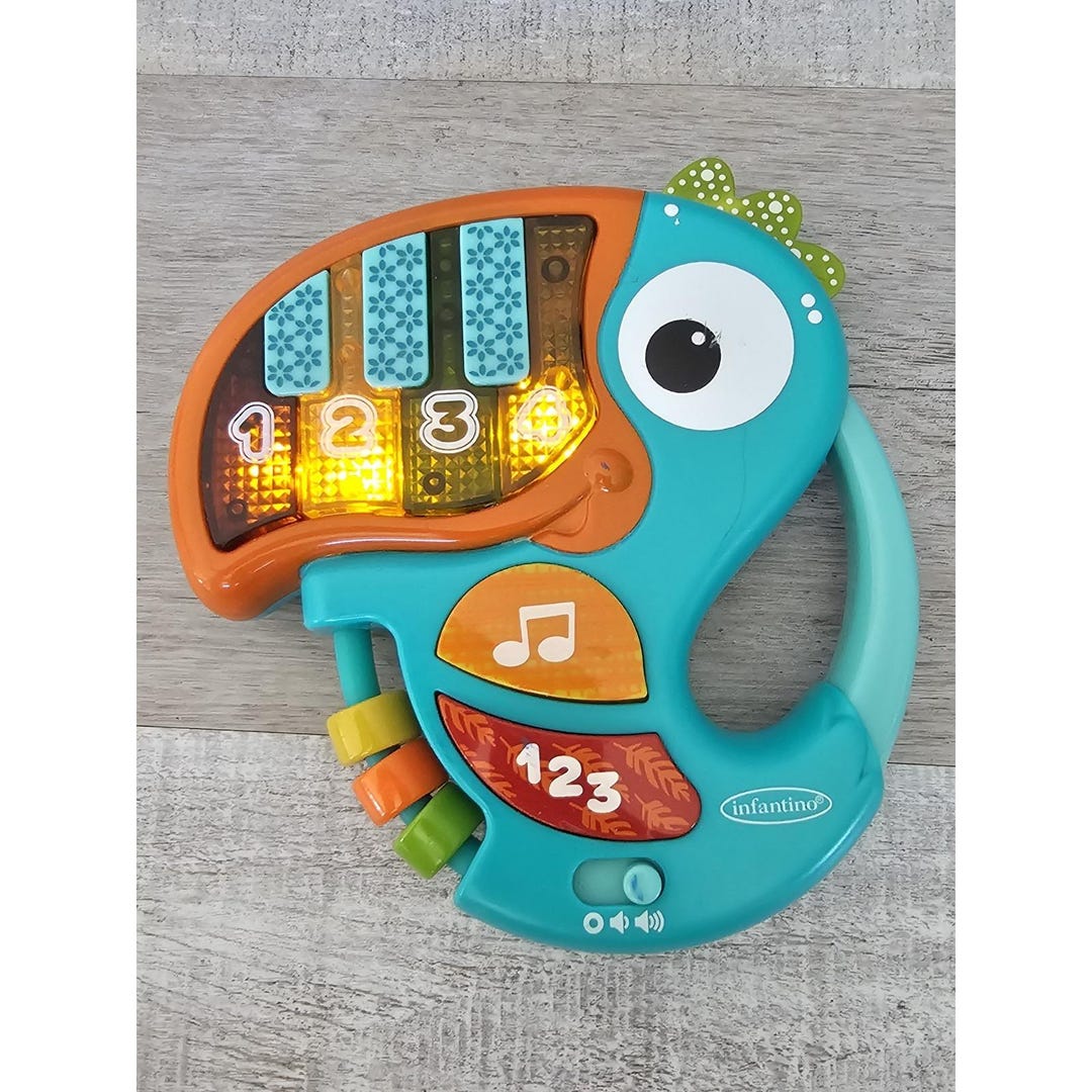 Infantino Go Gaga! Piano & Numbers Learning Toucan Baby Toy Sounds ...