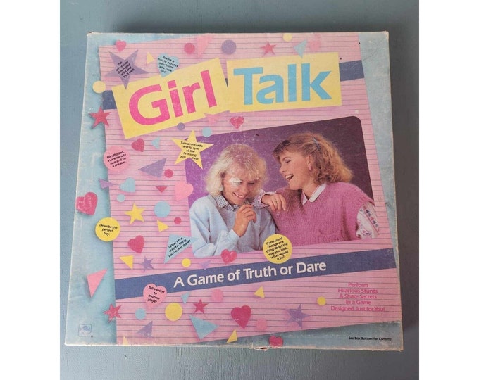 Vintage GIRL TALK Board Game 2nd Edition Truth or Dare 1990 W/ Zit ...