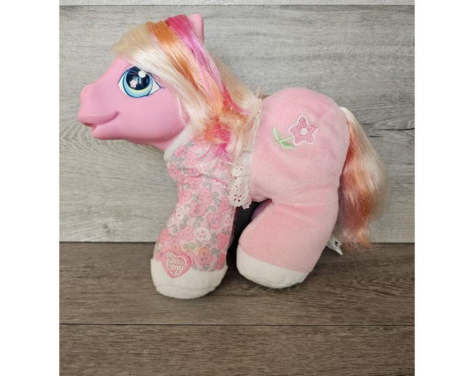 Vtg 2003 Hasbro My Little Pony so Soft Pony Pink Rose Blossom Giggles ...