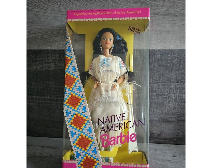 1992 Mattel 1753 Native American Barbie Dolls of the World Special ...