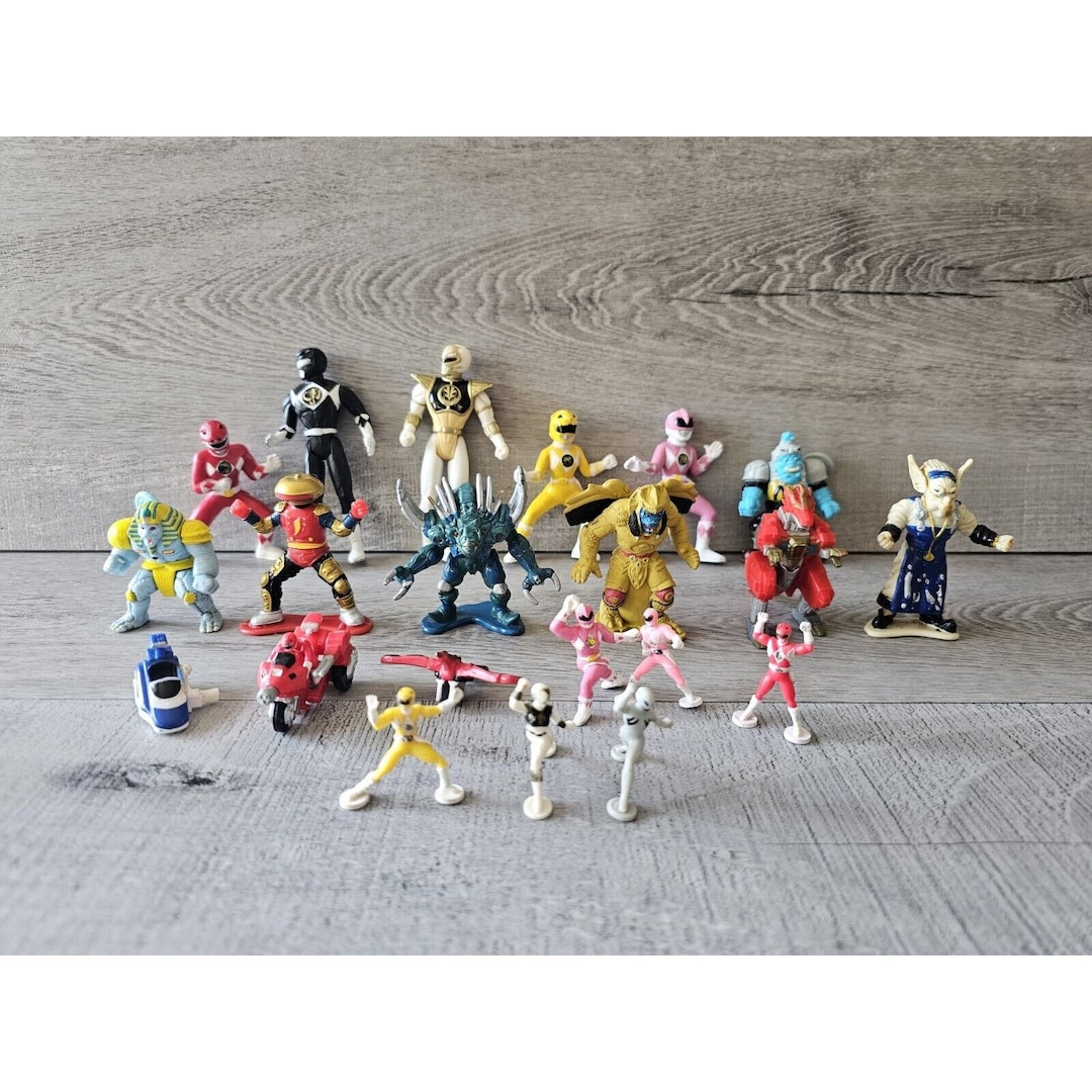 VTG Mighty Morphin Power Rangers 1-4” Mini Figures 1993 Lot of 21 MMPR ...