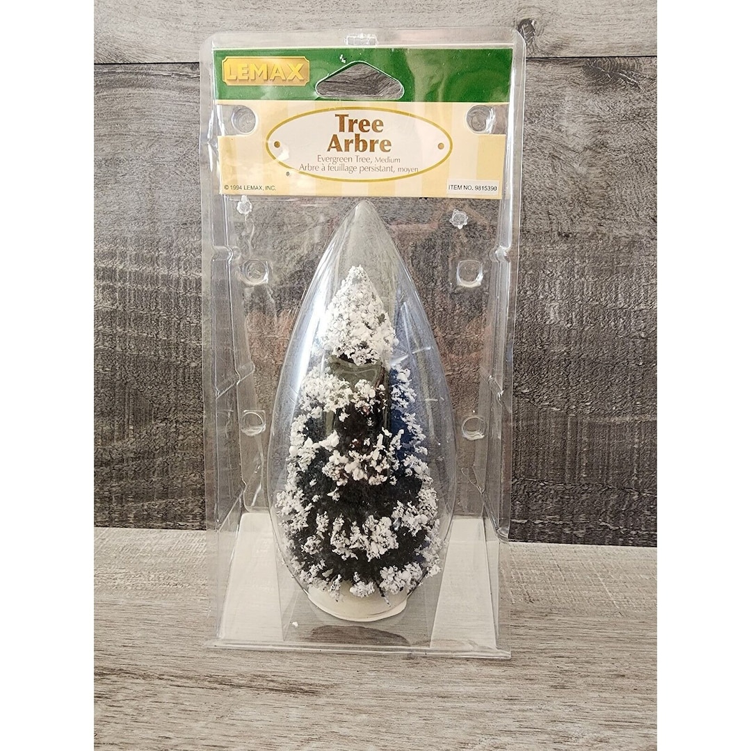 Lemax 6” Evergreen Tree 1994 Village Collection Landscape Snow ...
