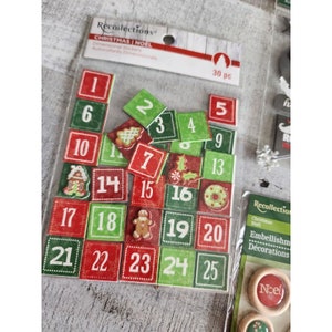 3D Stickers Large LOT - Recollections - Christmas Wreaths Wood Calendar ...