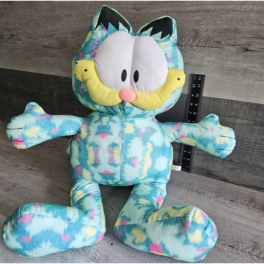 Huge GARFIELD 25" Color Blend Plush Tye Dye 40th Anniversary Stuffed ...