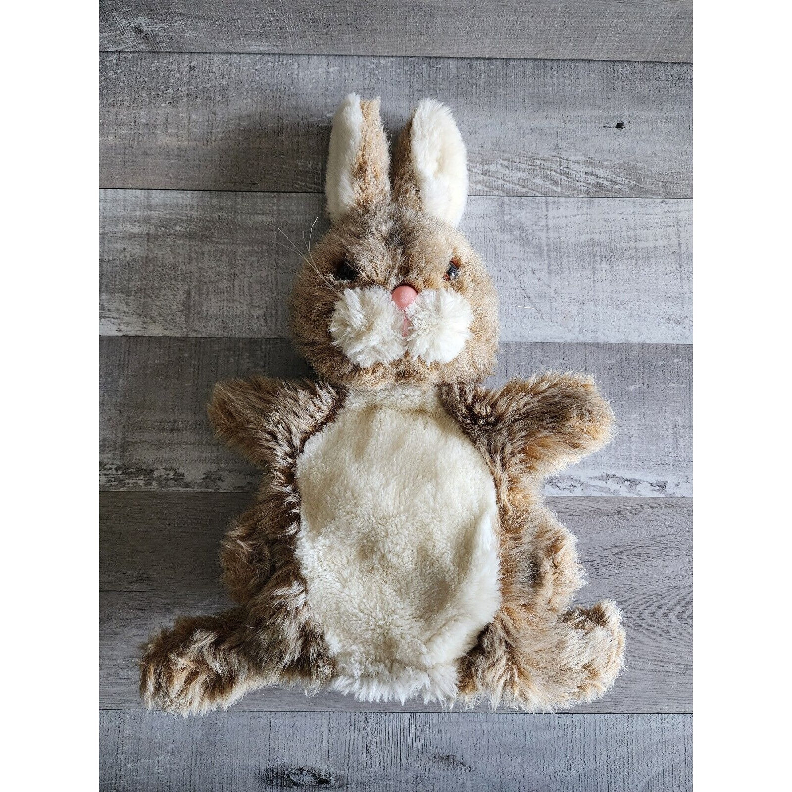 Vintage 1981 Plush Bunny Rabbit Hand Puppet R Dakin Brown White Tan ...