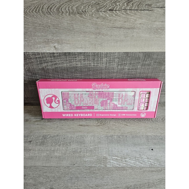 NEW Barbie Doll Wired Computer Keyboard W/usb Connection and Ergonomic ...