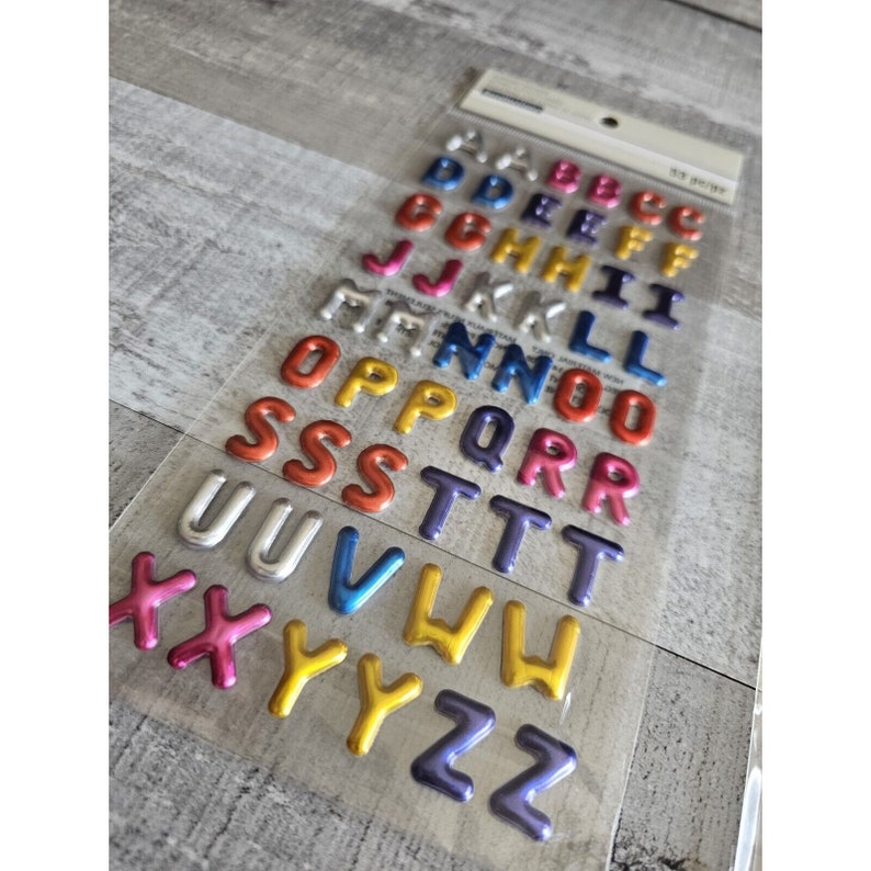 Sticker Lot Alphabet Scrapbooking Stickers Letters 3D Bubble Colorful ...