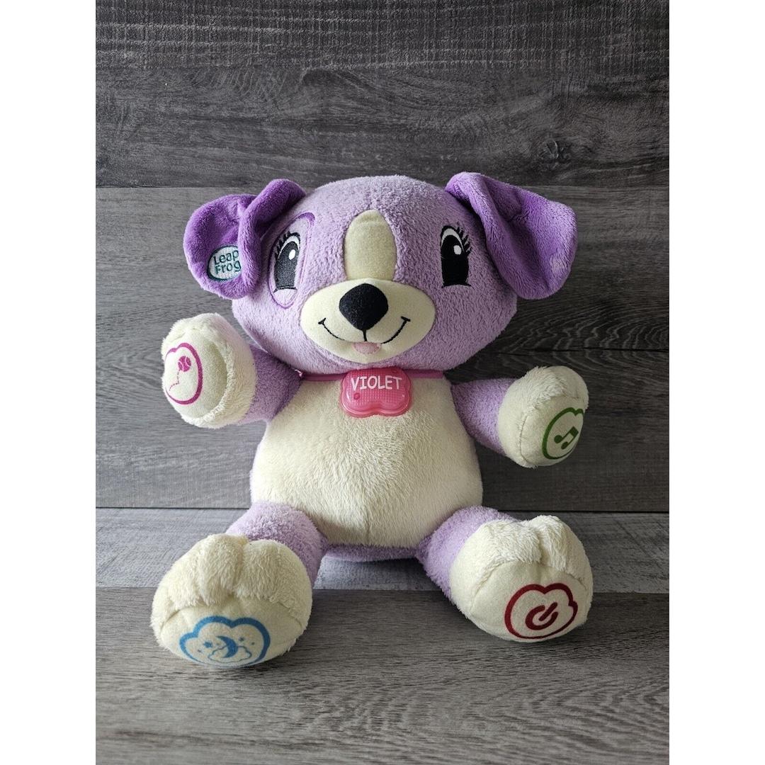 Leapfrog My Pal Violet Purple Plush Bear Talks Music 12" Interactive ...