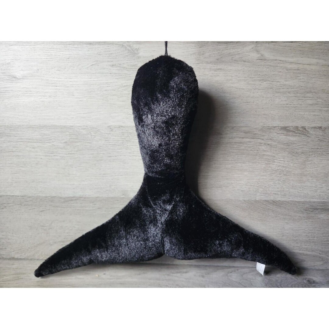 Vtg Whale Tail Plush Stuffed Animal Black Goffa Intl RARE 21" Wide X14 ...