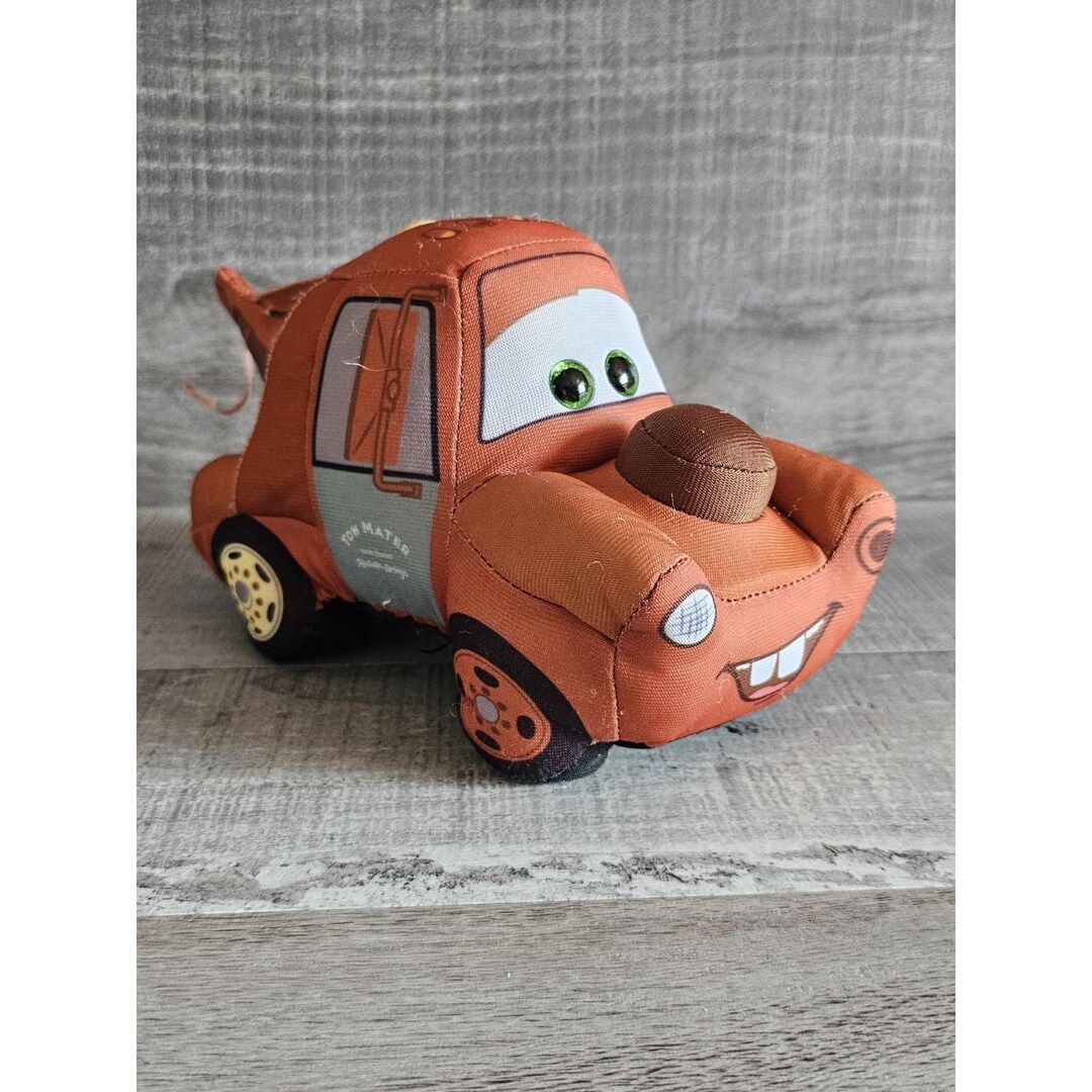 Disney Cars TY Sparkle Tow Mater Beanie Babies Stuffed Green Eyes Plush ...