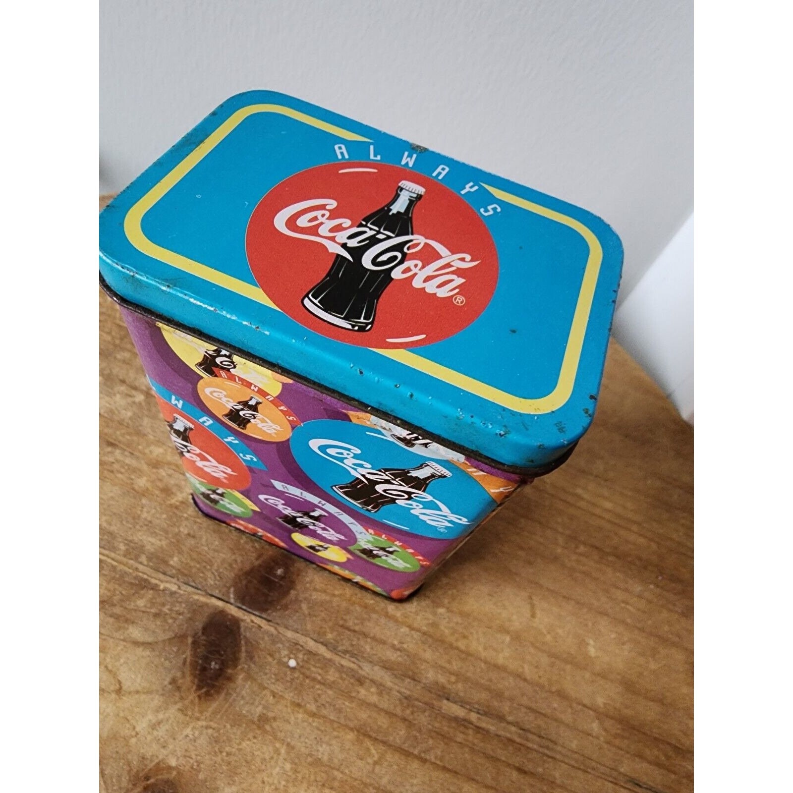 Vintage Coca Cola Tin With Removable Lid 'always Coca - Etsy
