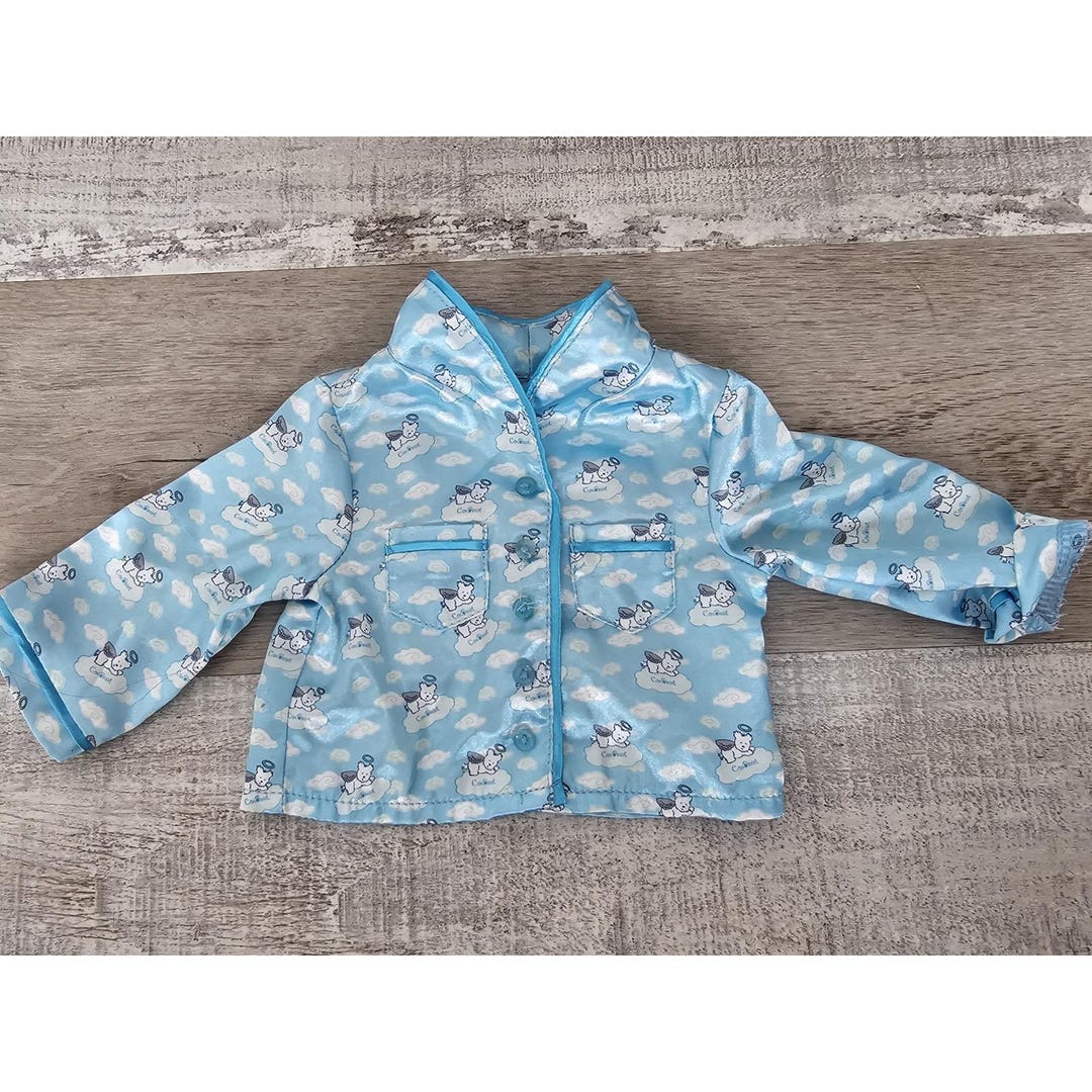 Retired American Girl Doll Blue Silk Pjs Pajamas Coconut the Dog 2004 ...