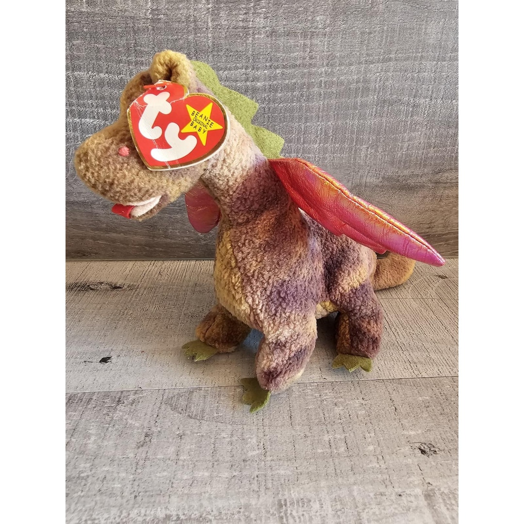 Scorch Dragon Ty Beanie Baby #4210 1998 PE Retired Mythical Castle ...