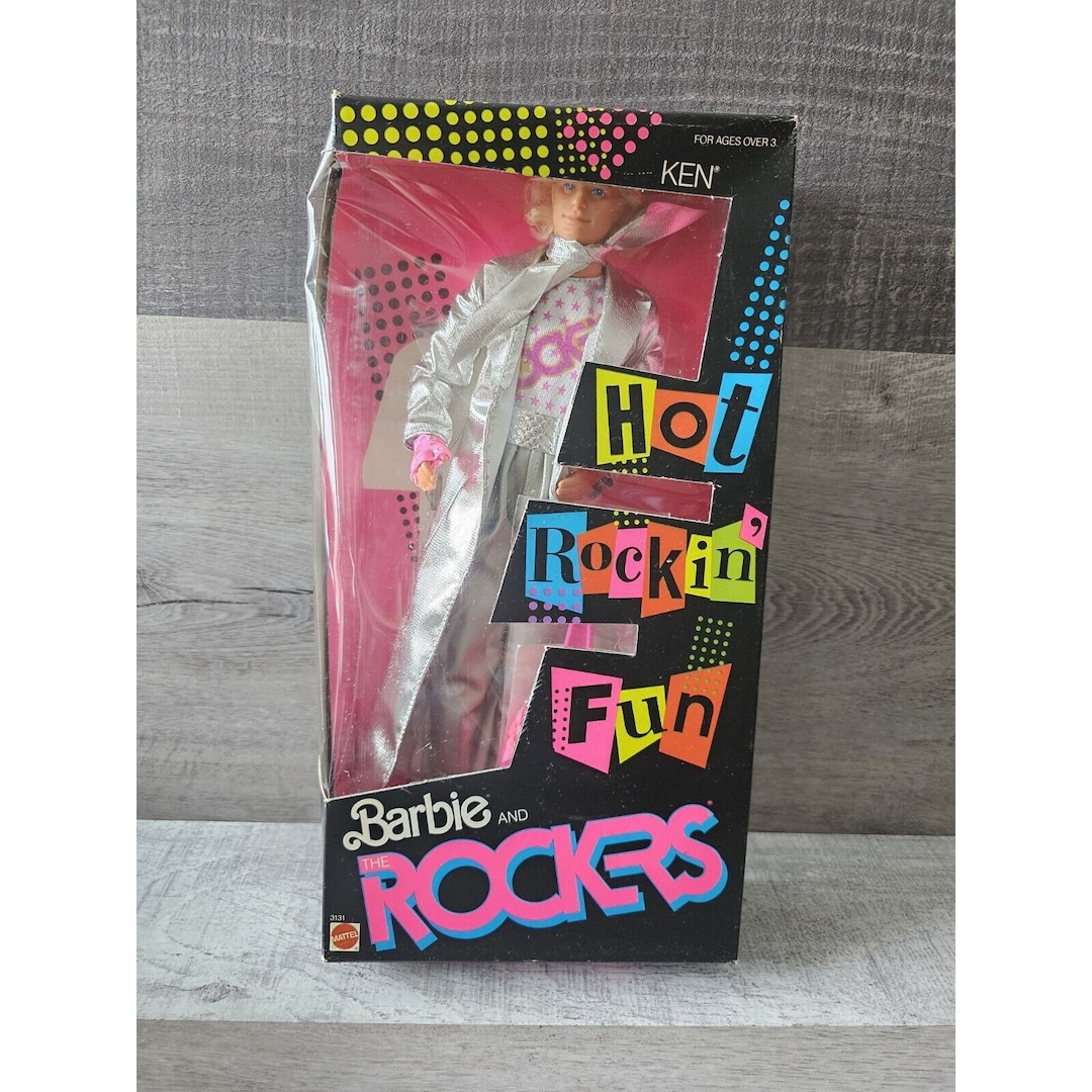 Vintage 1986 Barbie and the Rockers Hot Rockin' Fun Ken Doll New #3131 ...