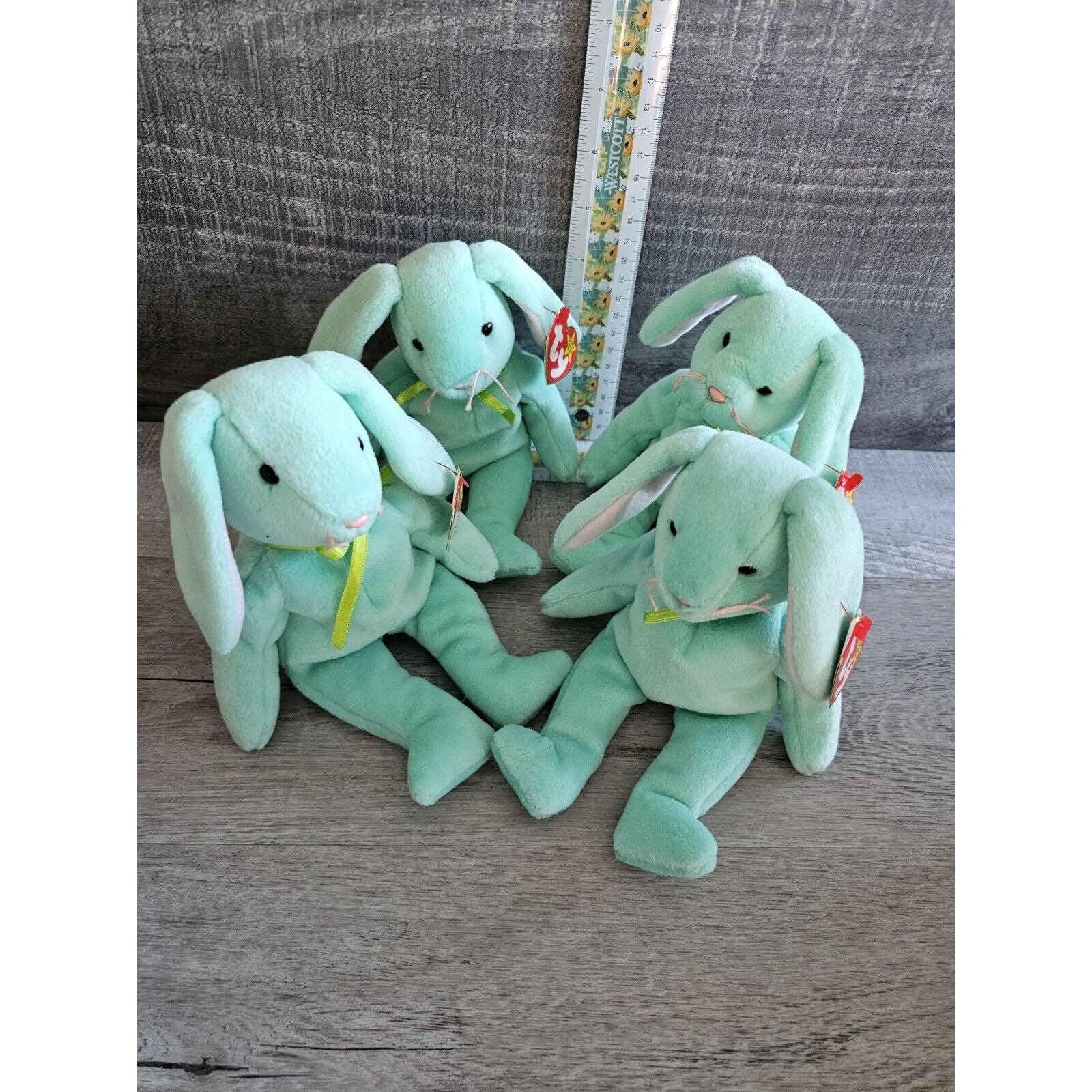 Vintage Beanie Babies Ty Original Baby Hippity Rabbit Teal - Etsy