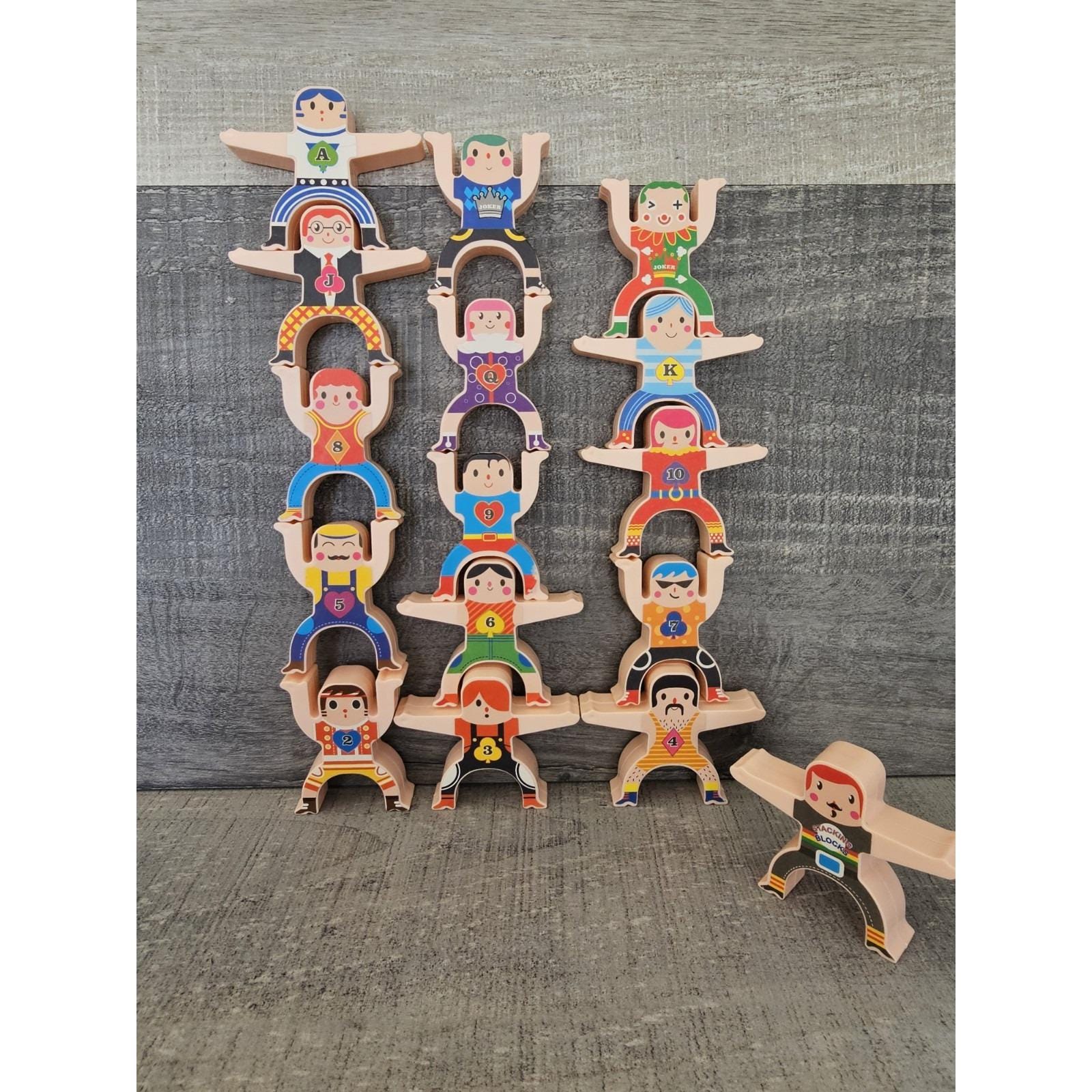 Plastic Montessori Stacking People Fine Motor Skills Development Lot of ...