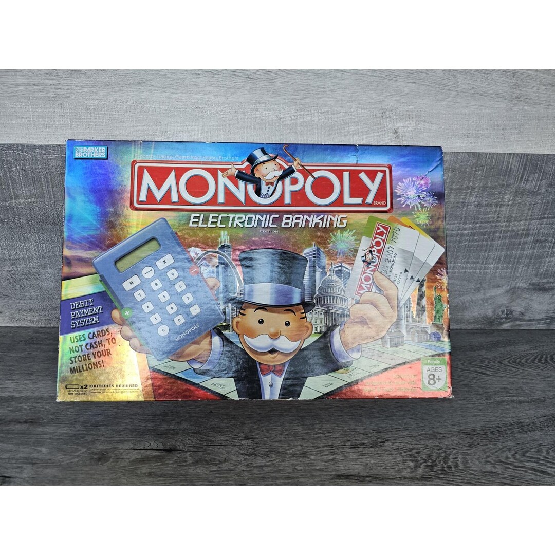 RARE Hasbro Monopoly Electronic Banking Board Game 2007 Complete ...