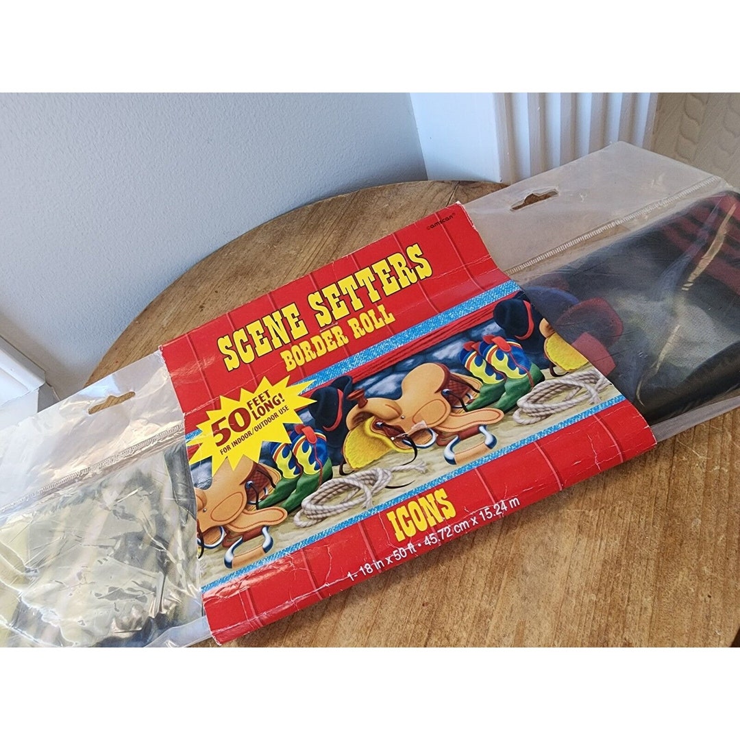 Scene Setters Border Roll 50 Feet Indoor/outdoor Western Theme Saddles ...