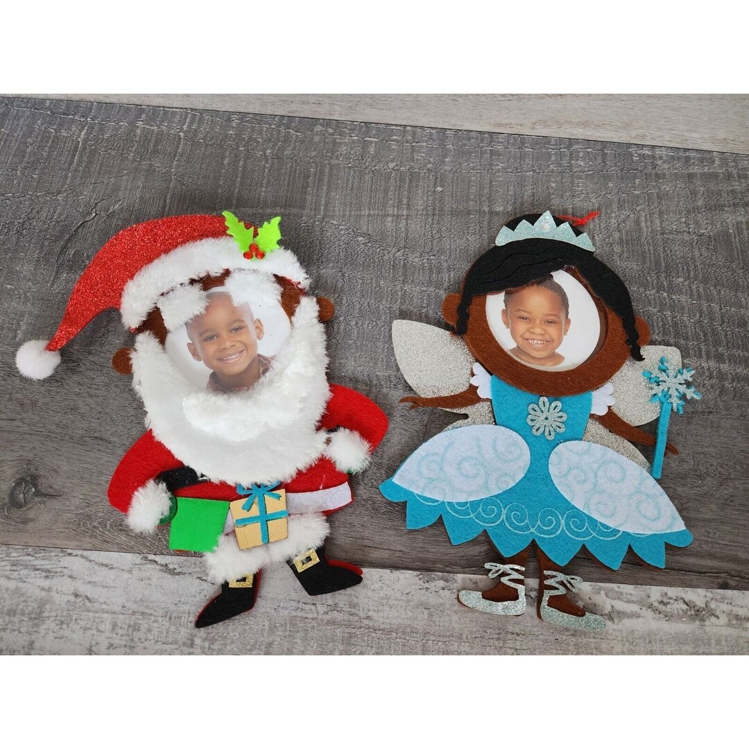 Studio Decor Princess & Santa Picture Frame Christmas Ornament NEW Lot ...