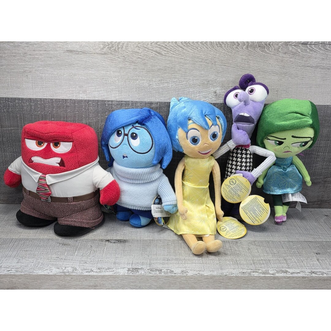 Disney Pixar Inside Out Stuffed Plush Doll Toys Lot of 5 Joy Fear ...