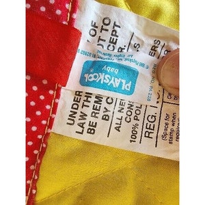 Vintage 1985 PLAYSKOOL Baby Fold N' Go Activity Quilted Play Mat EUC - Etsy