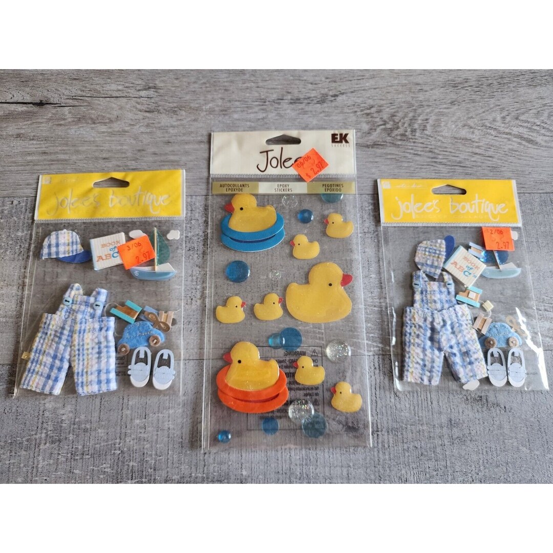 New Scrapbook 3D Stickers LOT Baby Boy Train Jolee Retired Ultra RARE ...
