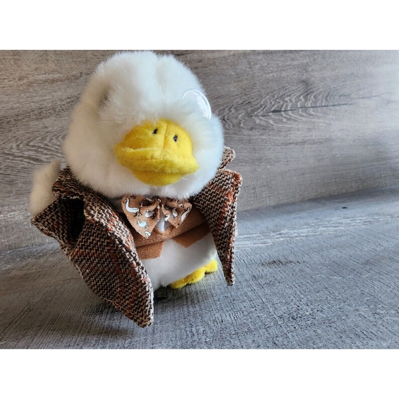 Aflac Duck Professor Plush Stuffed Animal Toy Monocle Bowtie Tweed ...
