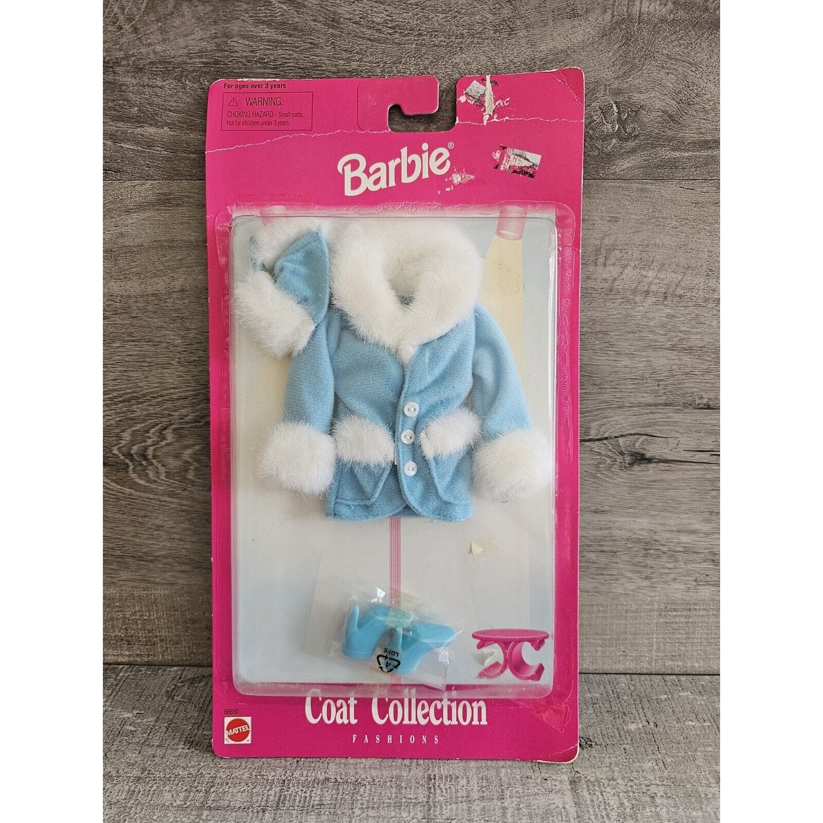 Vintage Barbie Coat Collection Fashions 68650 Blue Coat W/white Fur Acc ...