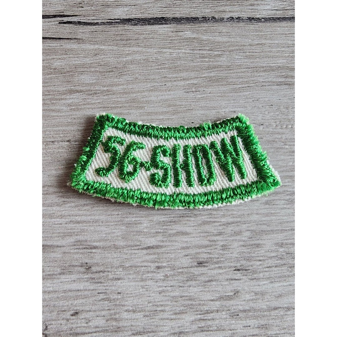 Vintage BOY SCOUT Green White Segment Patch '56 Show BSA Camping Badge ...