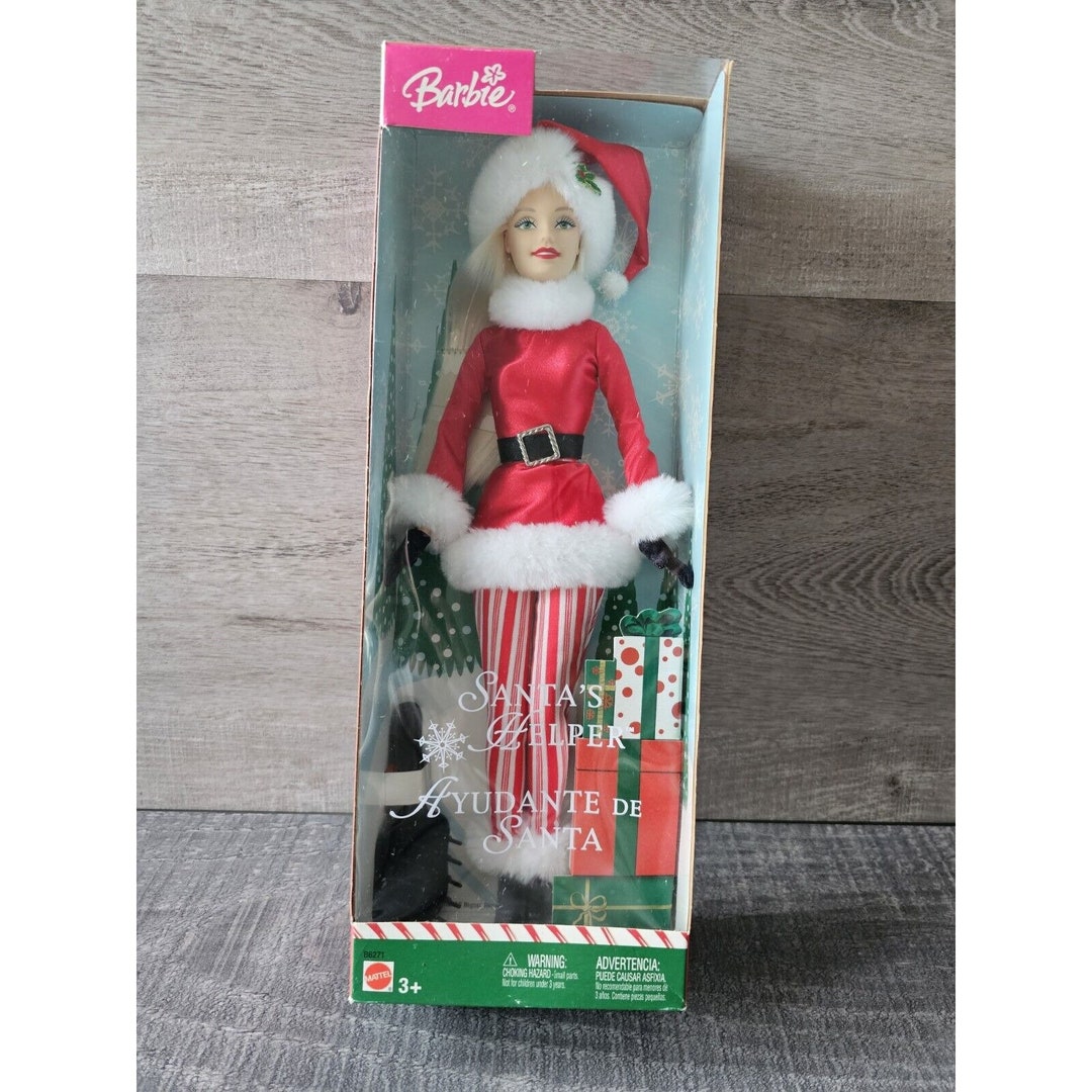 Vtg Barbie Santa's Helper Doll Bilingual Edition 2004 Mattel #B6271 New ...