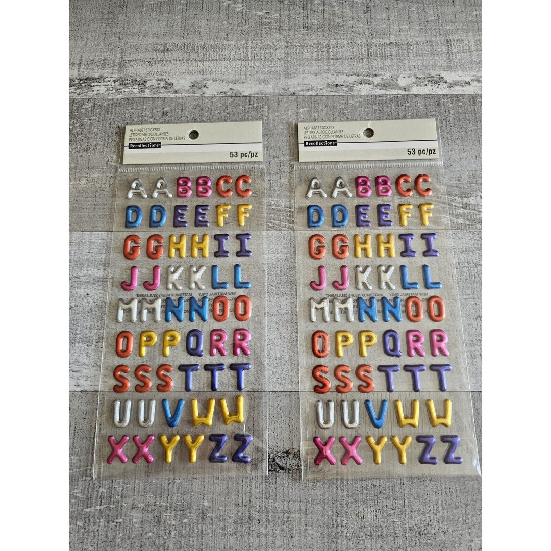 Sticker Lot Alphabet Scrapbooking Stickers Letters 3D Bubble Colorful ...