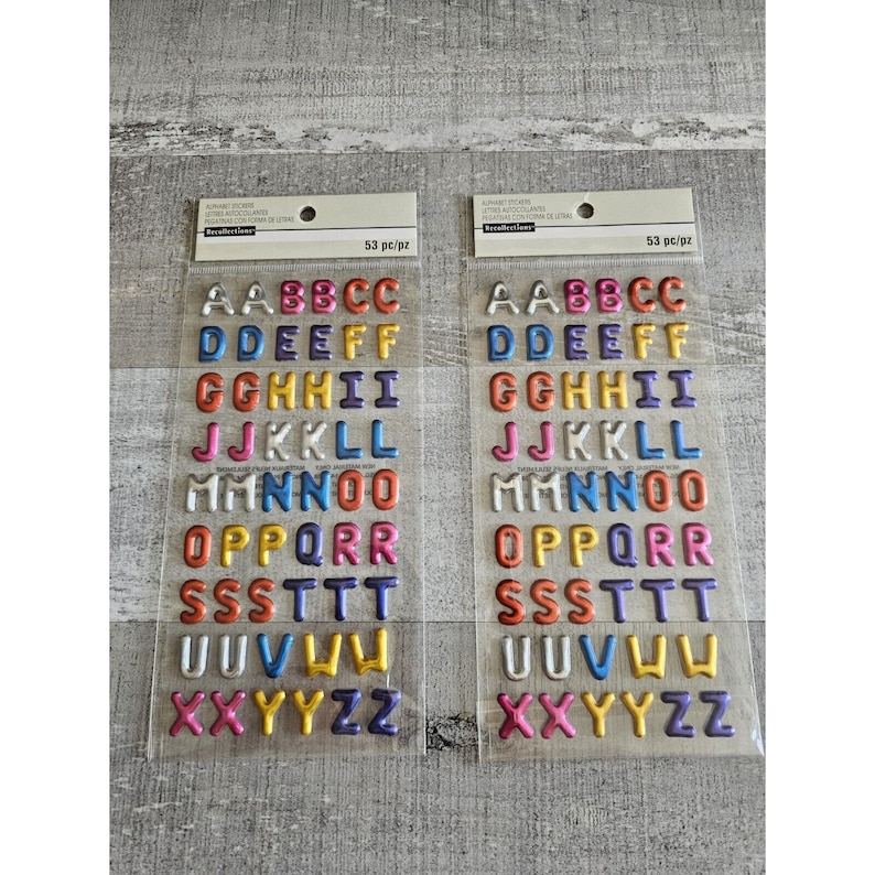 Sticker Lot Alphabet Scrapbooking Stickers Letters 3D Bubble Colorful ...