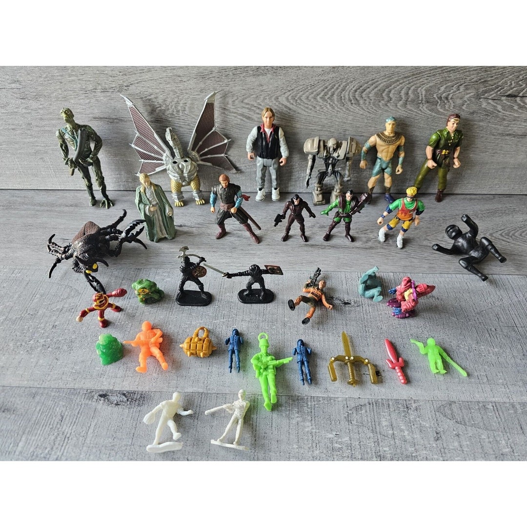 Vintage Rare Lot 1990s Action Figures Johnny Quest MIB Zombie Godzilla ...