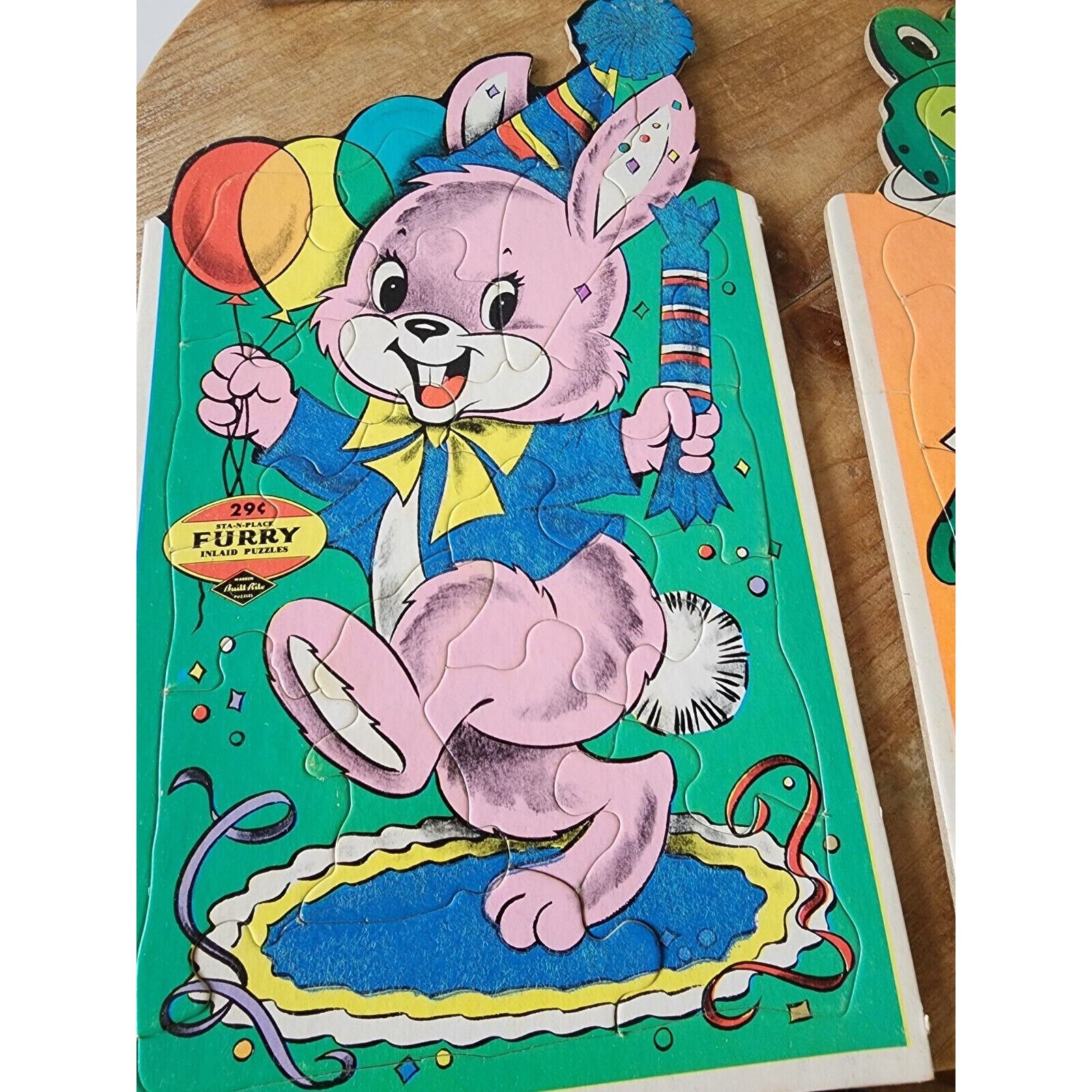 Vintage Set of 4 Warren Built-rite Puzzles Sta-n-place Furry Inlaid ...