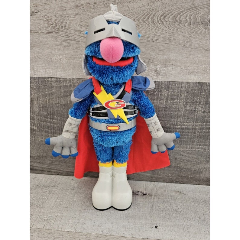Sesame Street Super Grover Flying Plush Interactive Talking Toy Hasbro ...