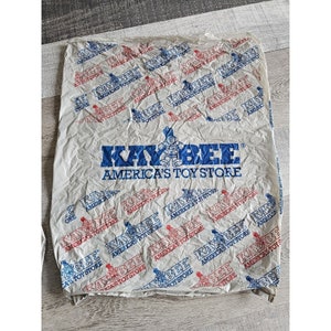 Rare Vintage 1980s KAY BEE Toy Stores Plastic Shopping BAG Retro ...
