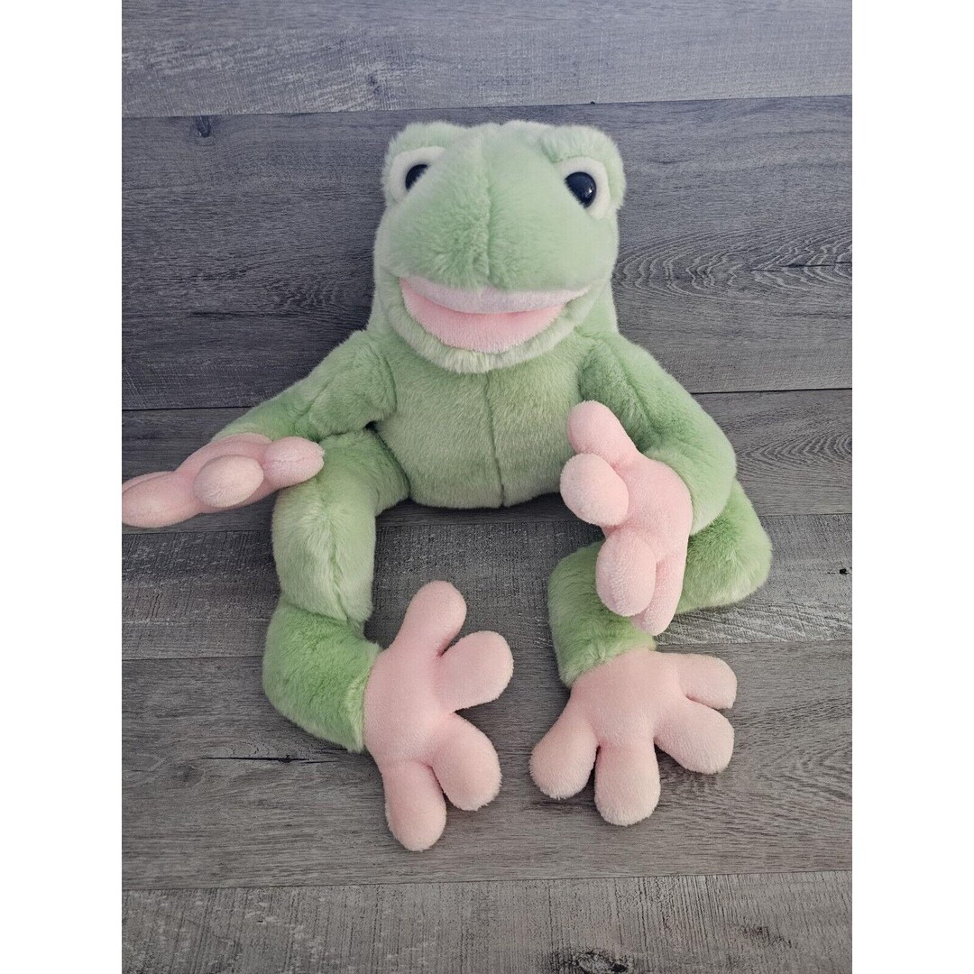 Chantilly Lane Pink Green Tree Frog Plush Stuffed Animal Rare Large 32 ...