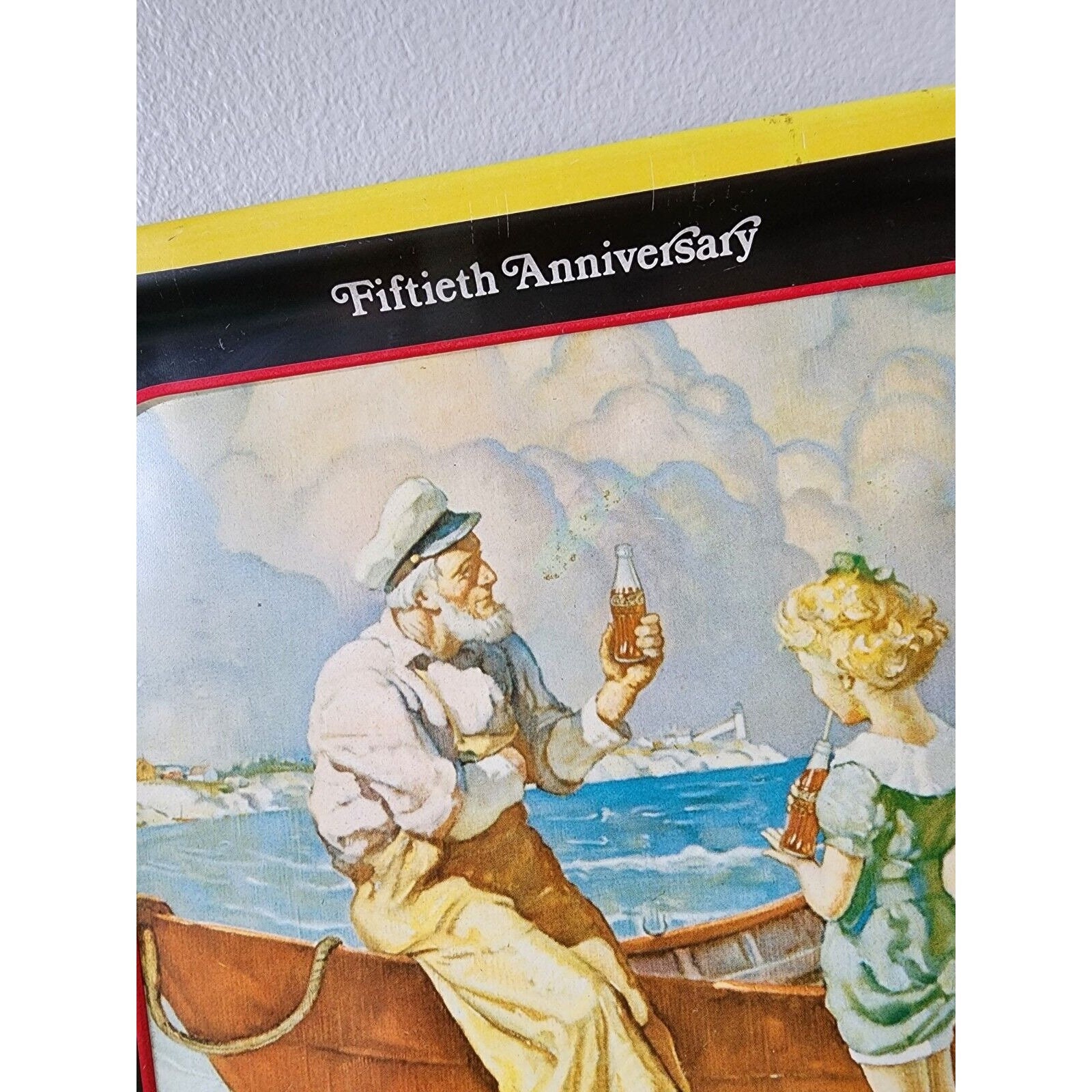 Vintage 1987 Coca-cola Sea Captain Tray 50th Anniversary Tin Tray Decor ...