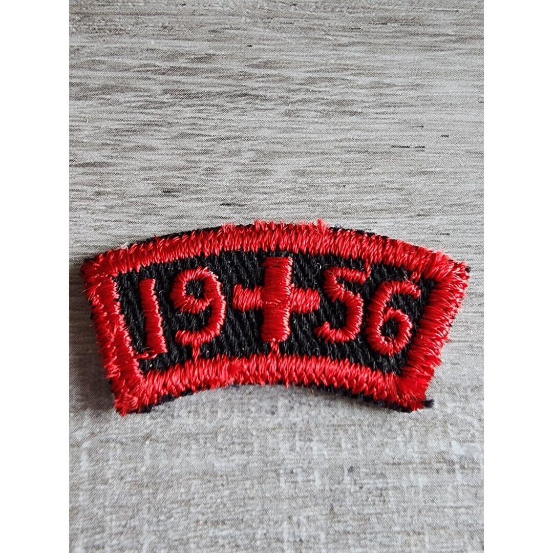 Vintage Boy Scout Red Black Segment PATCH 19+56 BSA Camp Camping Badge ...