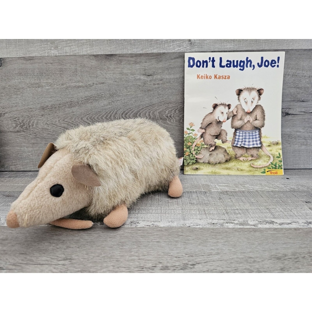 Vtg Don't Laugh, Joe by Kasza, Keiko Book & Realistic Plush Possum Lot ...