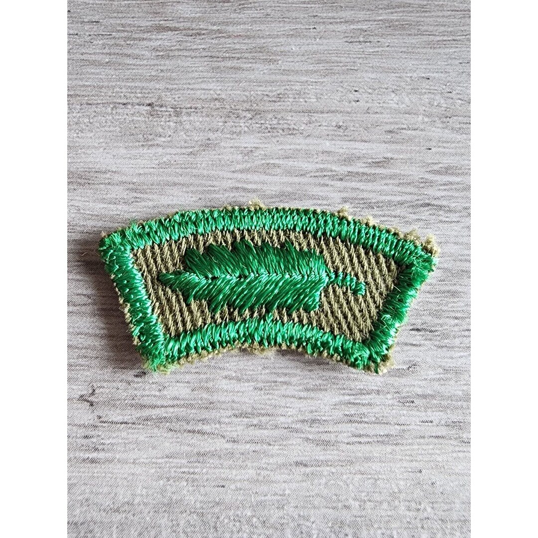 Vintage Boy Scouts BSA Segment Patch Leaf Green Khaki Background ...