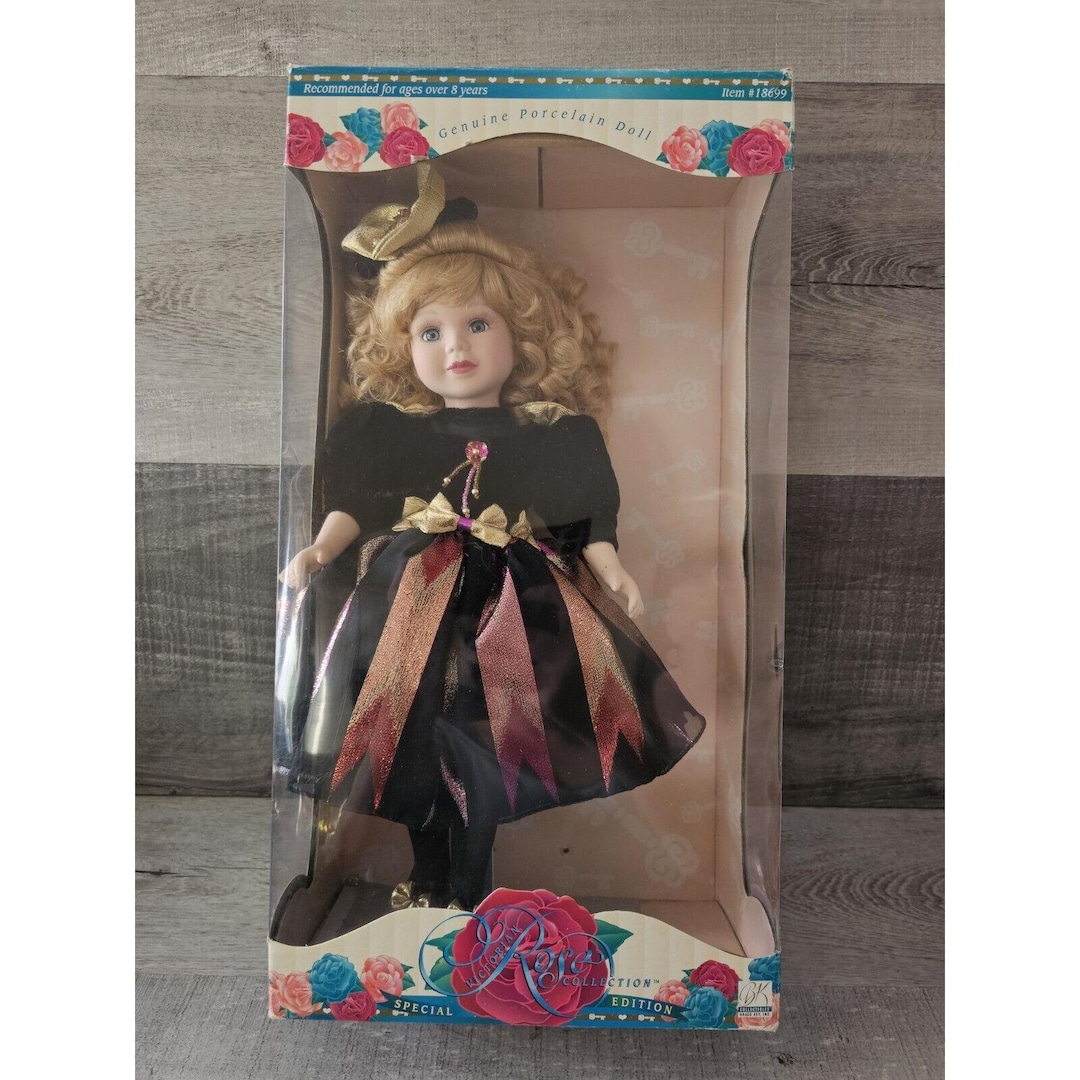 Victorian Rose Collection Genuine Porcelain Doll by Melissa Jane Velvet ...
