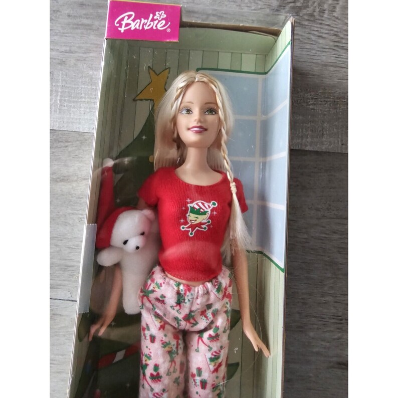 Vintage Barbie Christmas Morning Mattel Holiday Doll Blonde 2004 G6470 ...