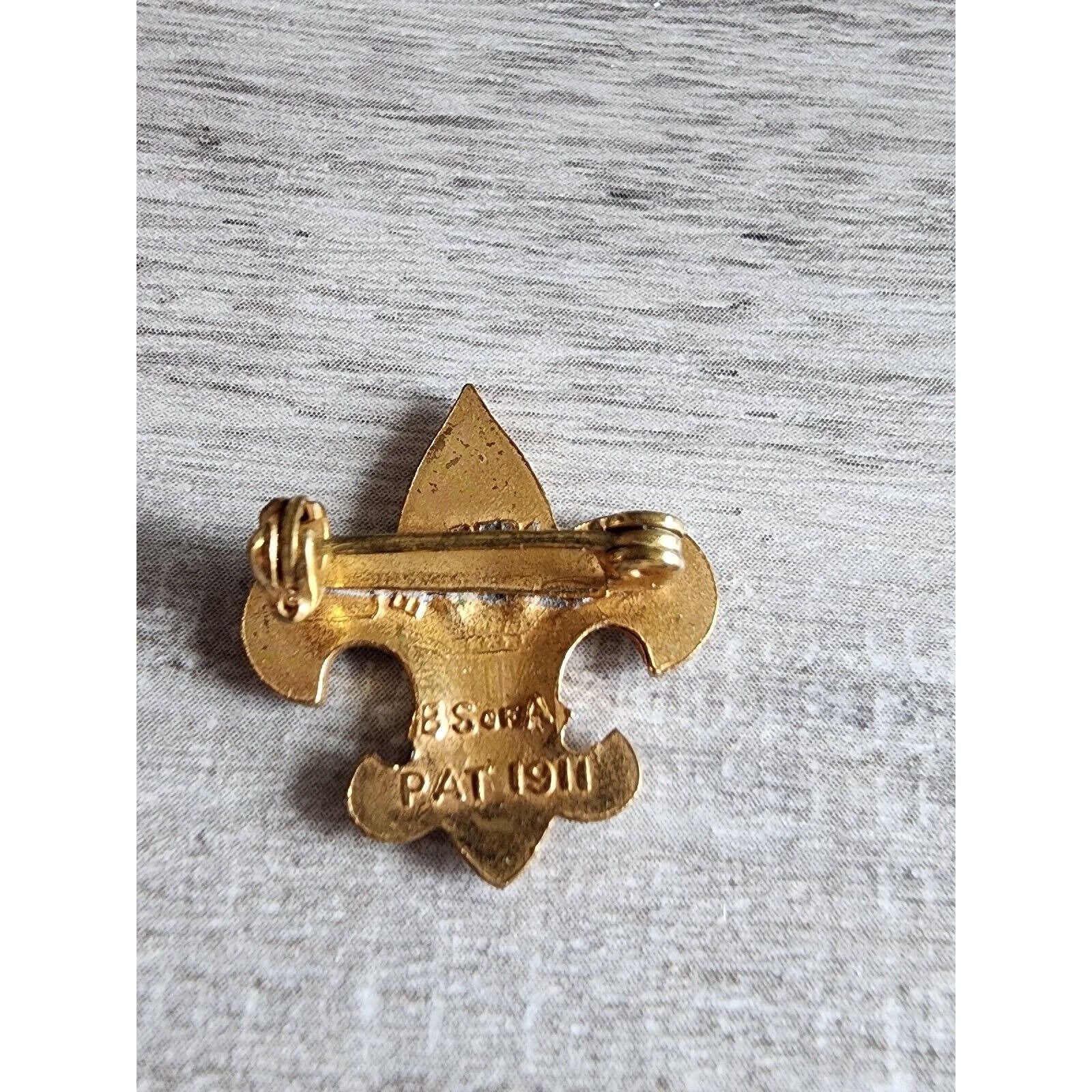 Boy Scouts of America BSA Be Prepared Pat. 1911 Cub Fleur De Lis ...