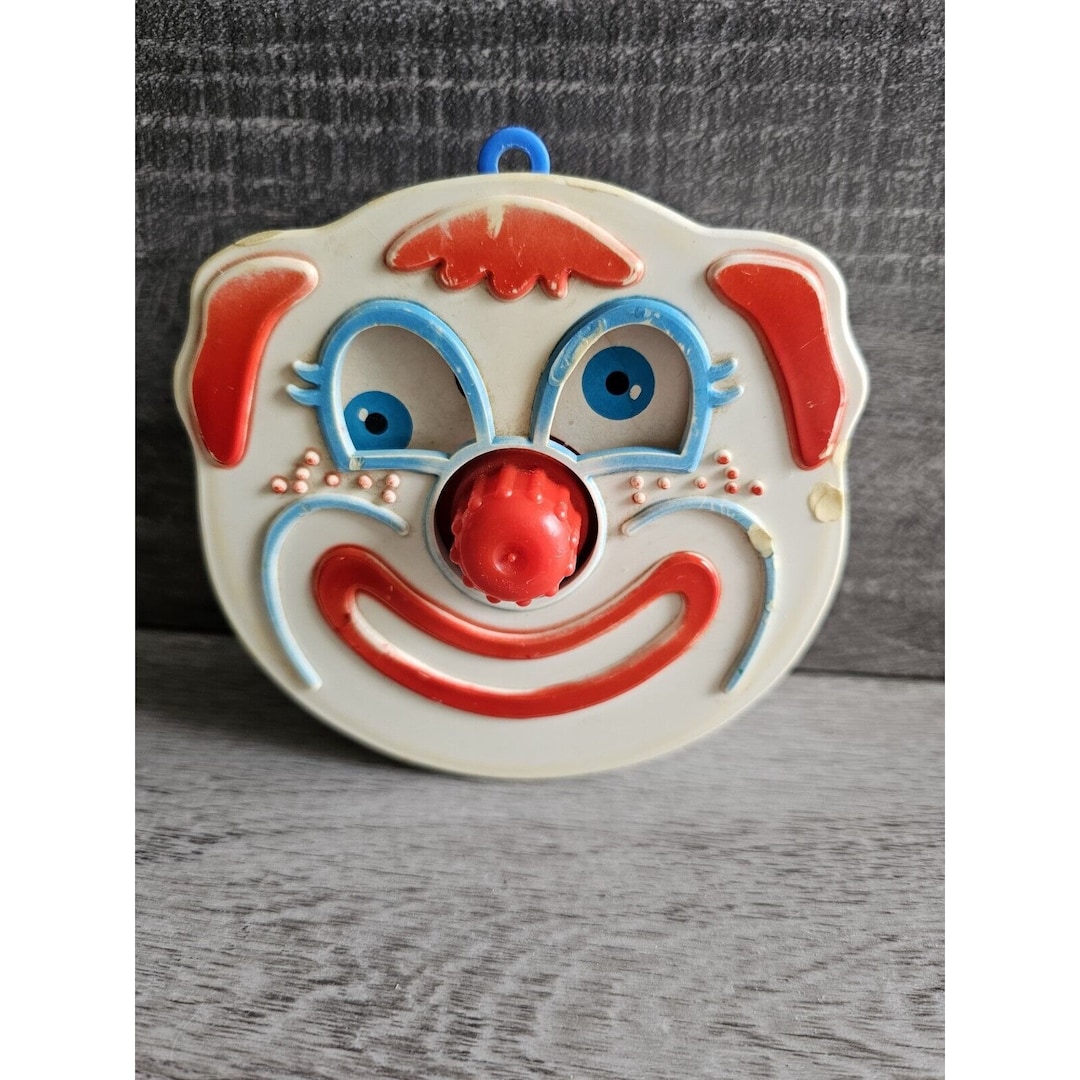 VTG 1970s Clown Face Wind up Music Box With Rotating Eyes Dial by ...
