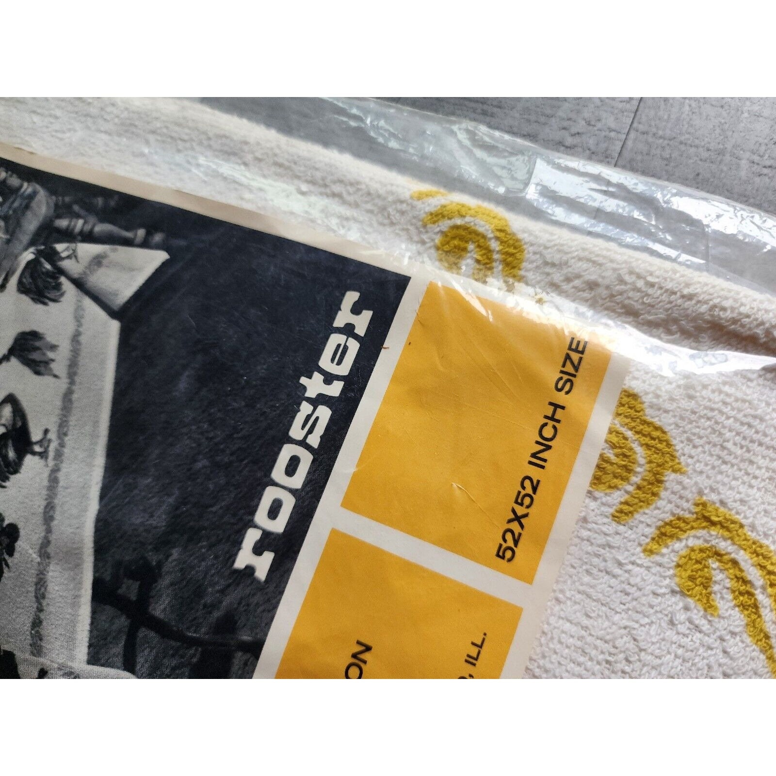 Vintage MCM Homecrest Terry Print Tablecloth ROOSTER White - Etsy