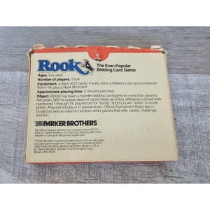 Vintage ROOK 1983 Orange Box Card Game Parker Brothers Complete - Etsy