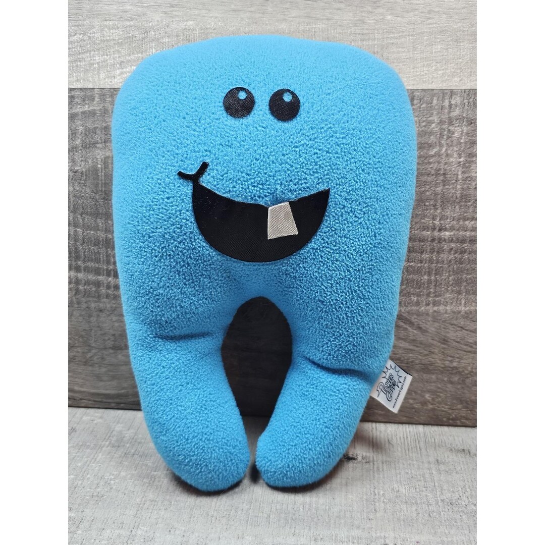 Blue Plush Tooth Pocket Soft Stuffed Animal Toy Tooth Fairy Pillow 11 ...