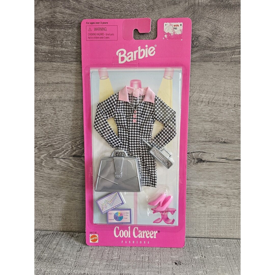 Mattel 68617-92 Barbie 1997 Cool Career Fashions Checkered Long Sleeve ...