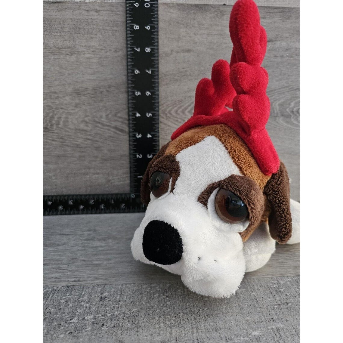 Russ Berrie Brandy St Bernard Puppy Dog Big Eyes Plush Stuffed Reindeer ...